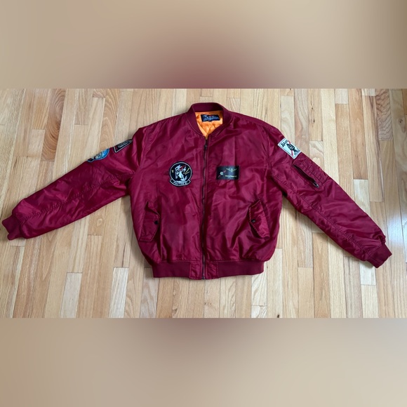 Jackets & Coats | Neo Wows Flight Bomber Jacket Fighting Navy 41 Fallen ...